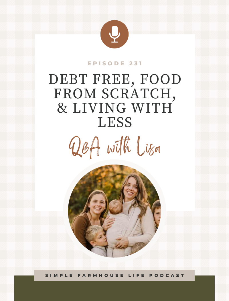 Episode 231 | Staying out of debt, simplifying food from scratch, and ...